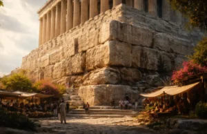Greek Temple Foundation on the Acropolis in Athens – Cornerstone of ...