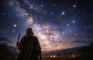 Abraham Looking at the Night Sky as God Promises Offspring as Countless ...
